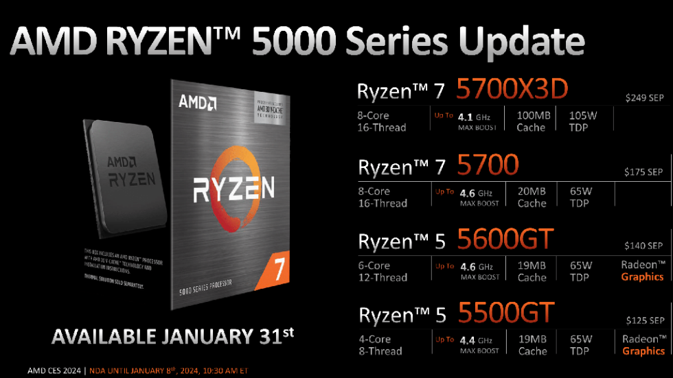 AMD Ryzen 7 5700X3D Zen 3 CPU Released, Together with 3 New CPUs ...