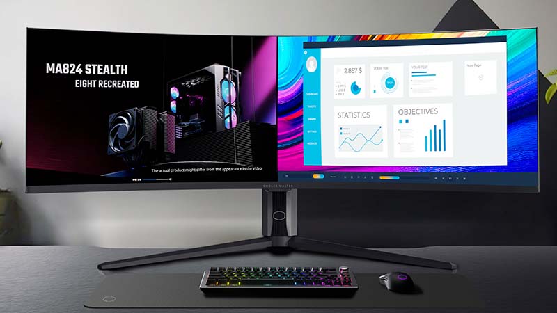 Cooler Master GP57ZS Is a 57" Dual 4K Curved Gaming Monitor, excellent ...