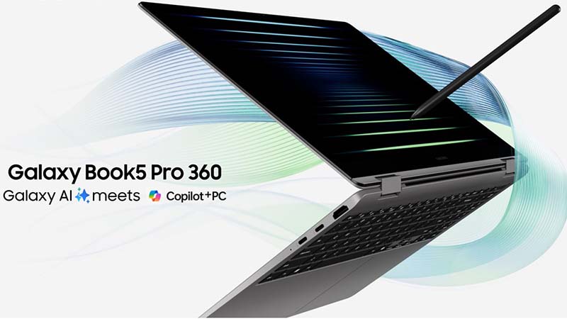 Samsung's Galaxy Book5 Pro 360 2-in-1 Copilot+ Laptop Features Intel Core Ultra Processors ...