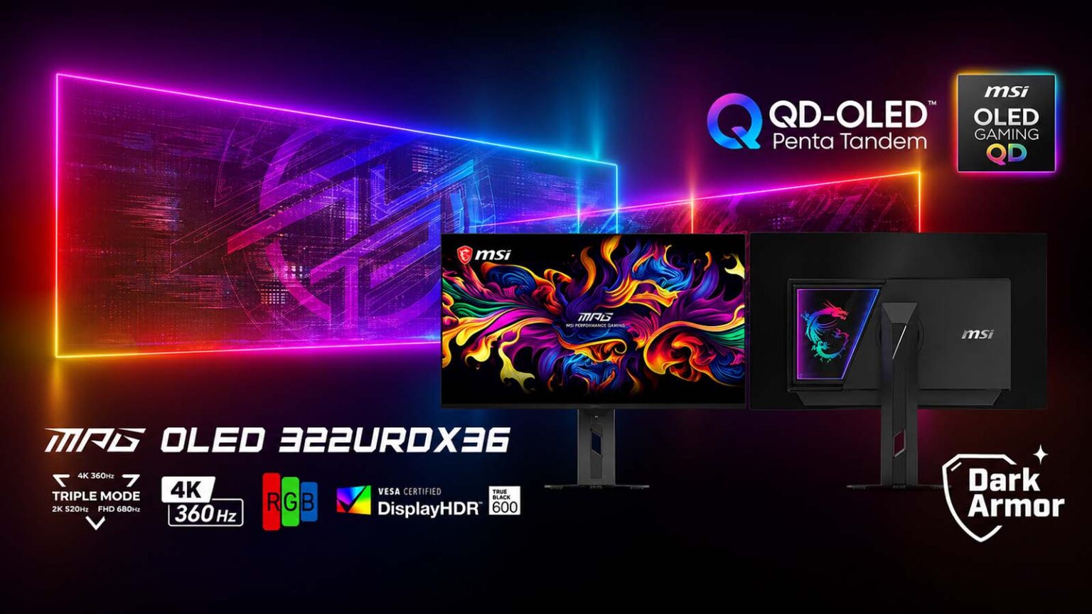MSI MPG OLED 322URDX36 Debuts With Triple Mode QD-OLED | ThePCEnthusiast